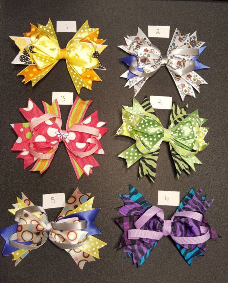 Medium Boutique Hair Bow With Spikes - Etsy