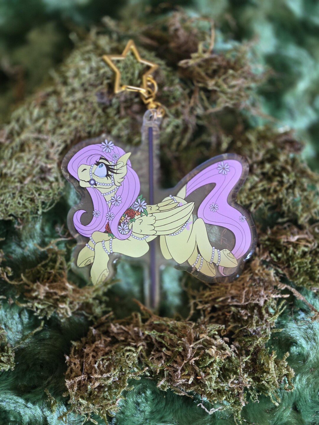 Fluttershy Carousel Keychain Mlp - Etsy
