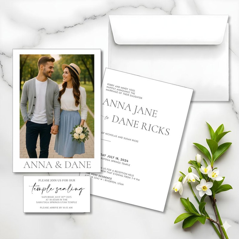 Lds Wedding Invite - Etsy