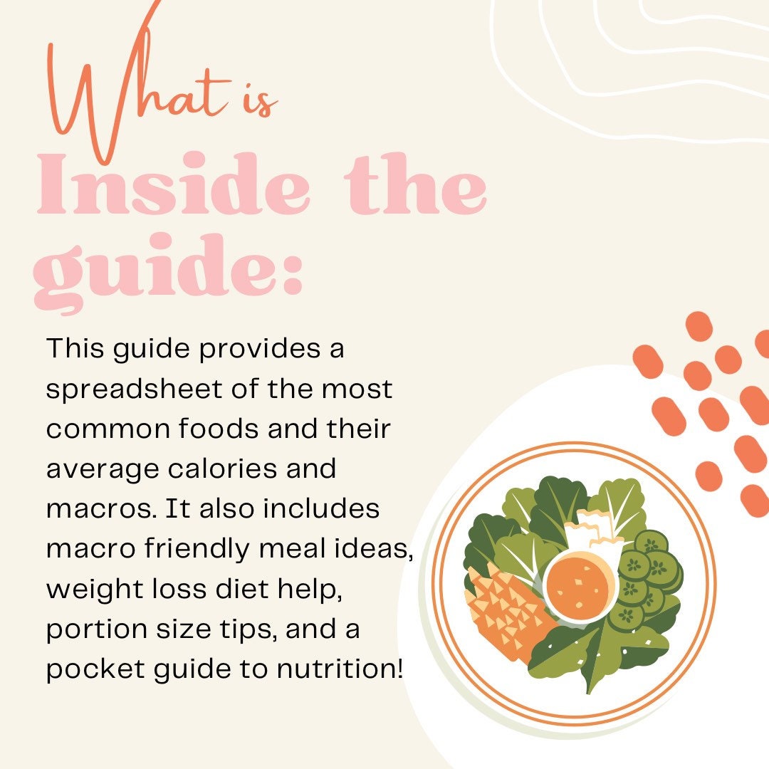 Calorie Cheat Sheet for Weight Loss, Dieting, Meal Planning, Food Log, Food Diary, Nutrition ...