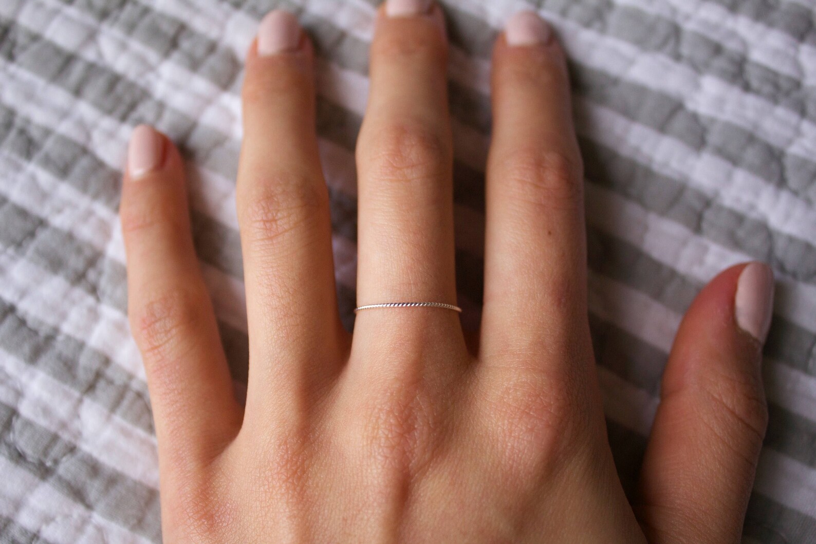 Minimalist Ring/ Thread of Gold Bands/ Stackable Handmade/ | Etsy