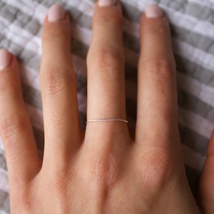 Minimalist Ring/ Thread of Gold Bands/ Stackable Handmade/ Dainty ...