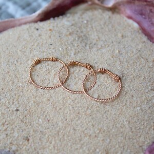Minimalist Ring/ Thread of Gold Bands/ Stackable Handmade/ Dainty ...
