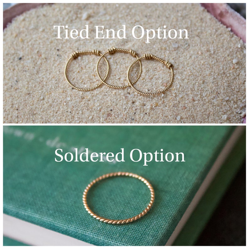 Minimalist Ring/ Thread of Gold Bands/ Stackable Handmade/ | Etsy