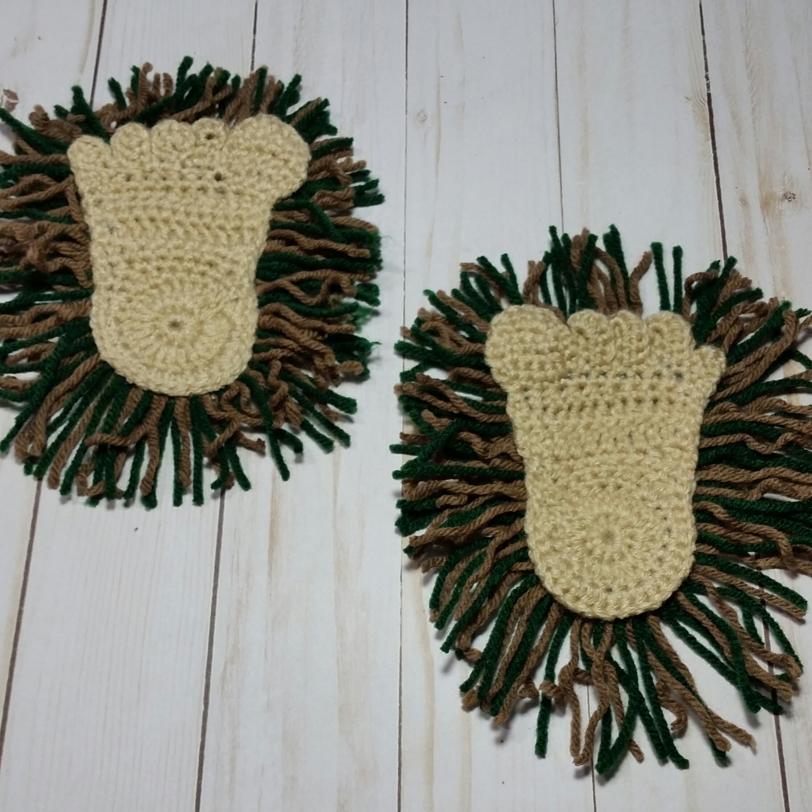 Bigfoot Footprints Applique / Crochet Bigfoot Footprint - Etsy