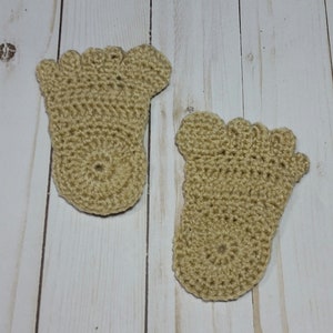 Footprints Applique / Crochet Feet Applique / Pre-made Applique / Ready ...