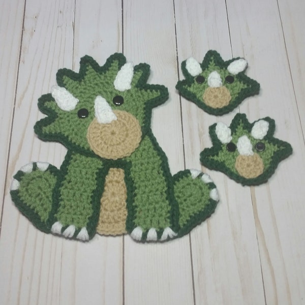 Crochet Dinosaur Applique - Etsy