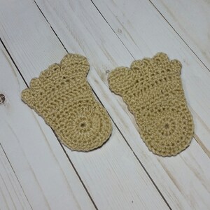 Footprints Applique / Crochet Feet Applique / Pre-made Applique / Ready ...