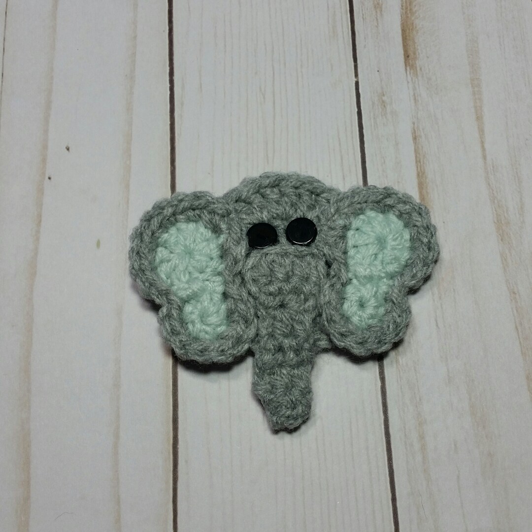 Elephant Head With Green Accents Fridge Magnet / Elephant Head Magnet ...