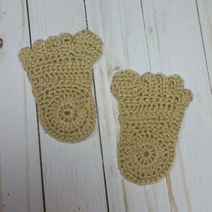 Footprints Applique / Crochet Feet Applique / Pre-made Applique / Ready ...