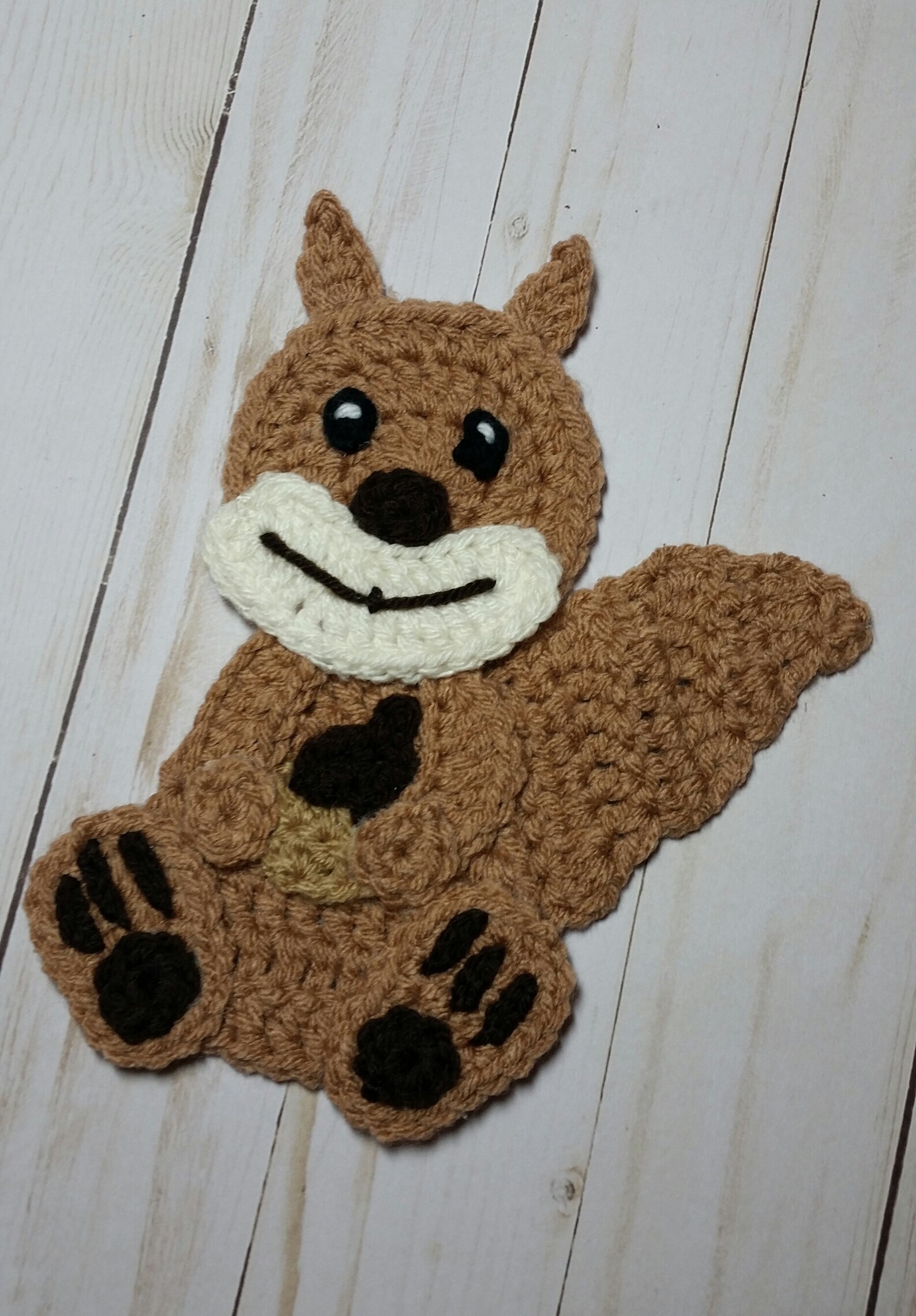 Squirrel Applique / Crochet Squirrel Applique / Pre-made | Etsy
