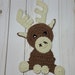 Moose Applique / Light Brown Moose Applique / Premade Ready to - Etsy