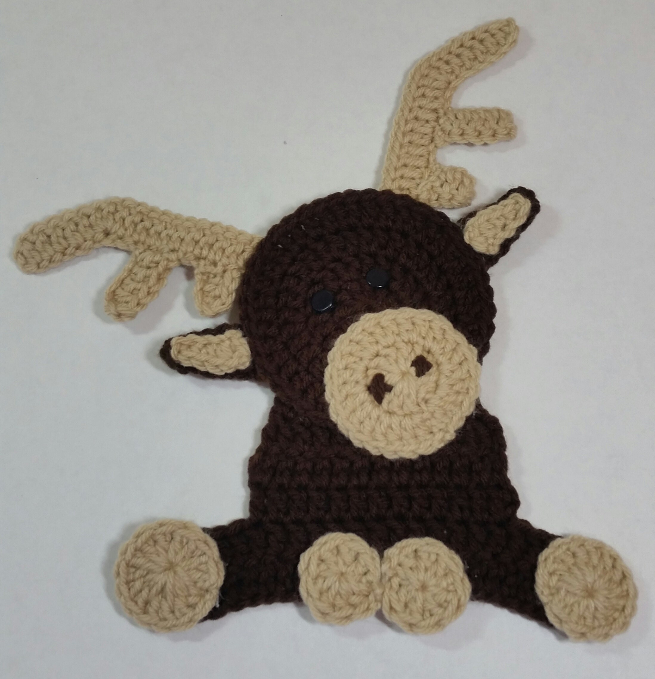 Moose Applique / Crochet Baby Moose Applique / Premade Moose | Etsy