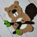 Beaver Applique / Crochet Beaver Applique / Pre-made Ready to Use ...