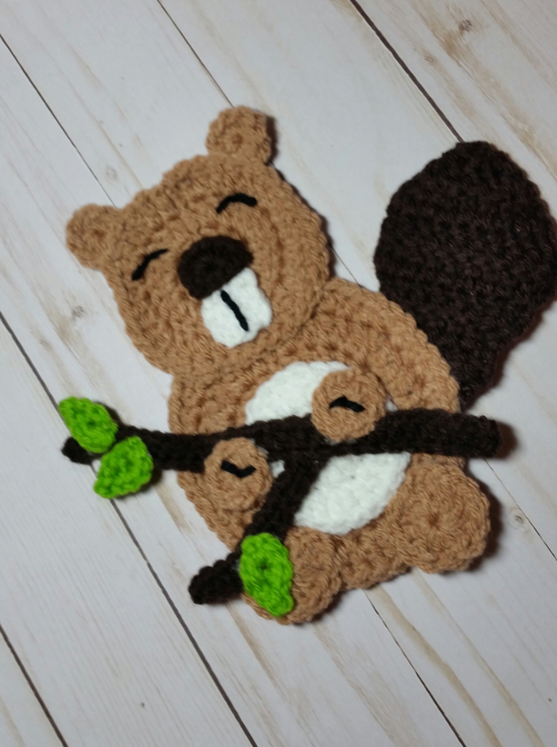 Beaver Applique / Crochet Beaver Applique / Pre-made Beaver | Etsy