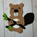 Beaver Applique / Crochet Beaver Applique / Pre-made Ready to Use ...