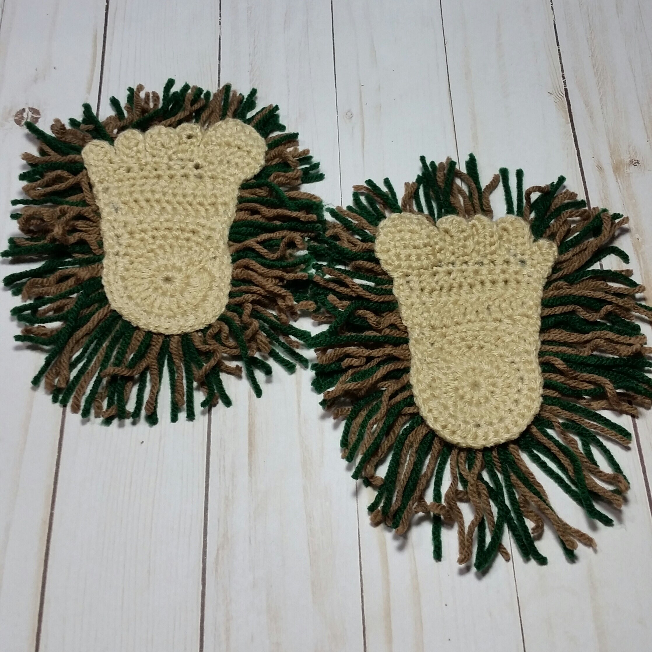 Bigfoot Footprints Applique / Crochet Bigfoot Footprint - Etsy
