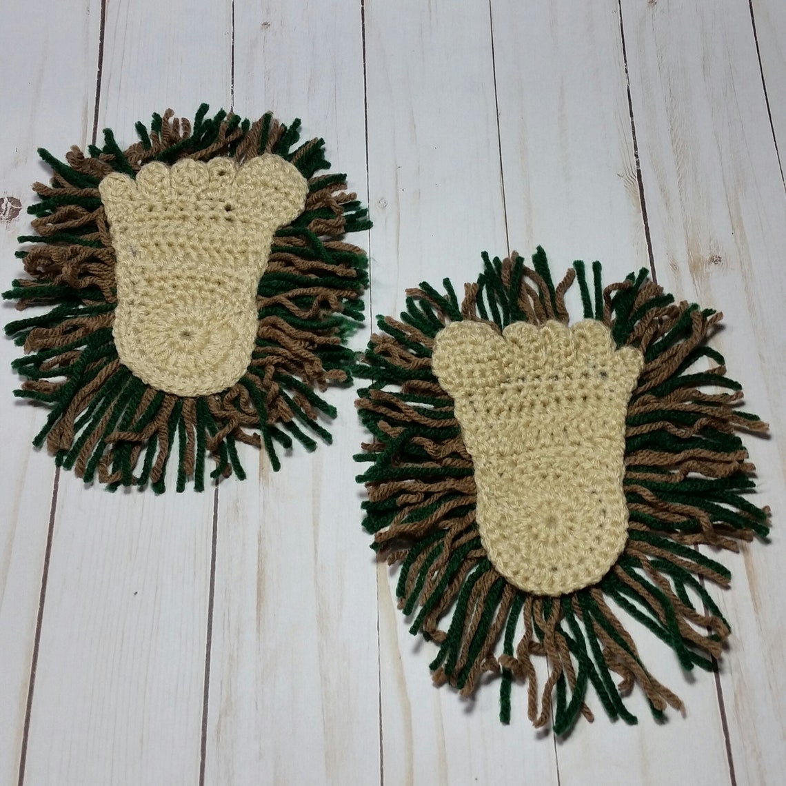 Bigfoot Footprints Applique / Crochet Bigfoot Footprint - Etsy