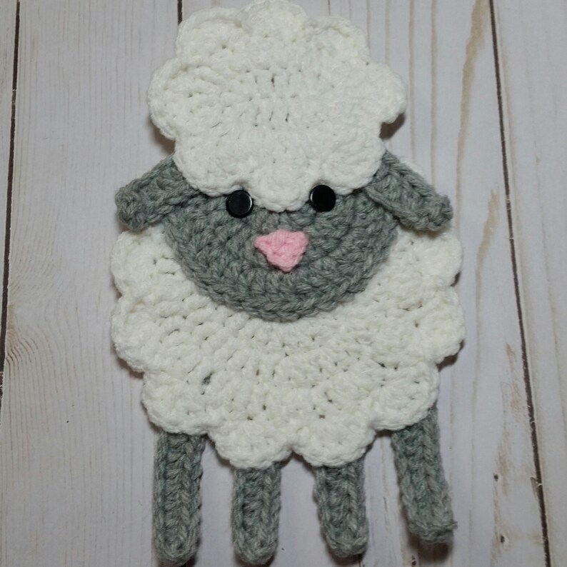 Lamb Applique Crochet Lamb Applique Premade Applique Ready - Etsy