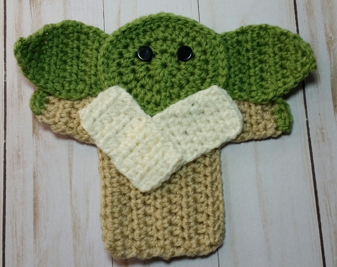 Alien Applique / Alien in Robe Applique / Crochet Applique / Premade ...