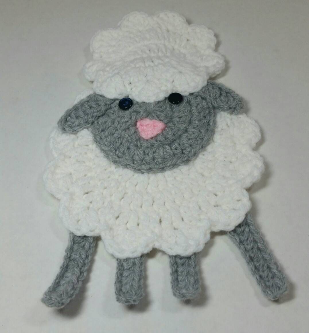 Lamb Applique / Crochet Lamb Applique / Premade Lamb Applique | Etsy
