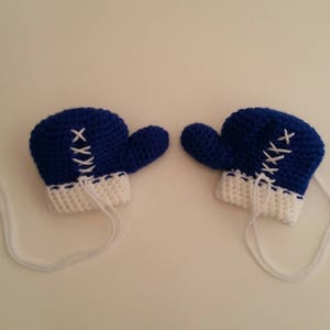 Baby Boxing Royal Blue and White Crochet Outfit / Baby Boxing Photo ...