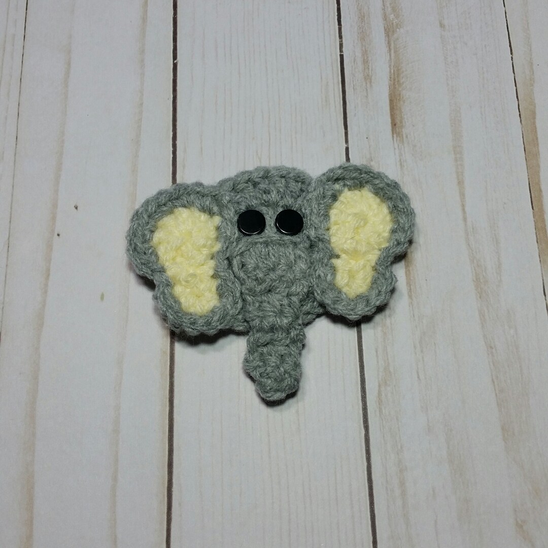 Elephant Head With Yellow Accents Fridge Magnet / Elephant Head Magnet ...