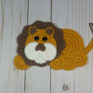 Lion Applique / Gold With Brown Accents / Premade Ready to Use Applique ...