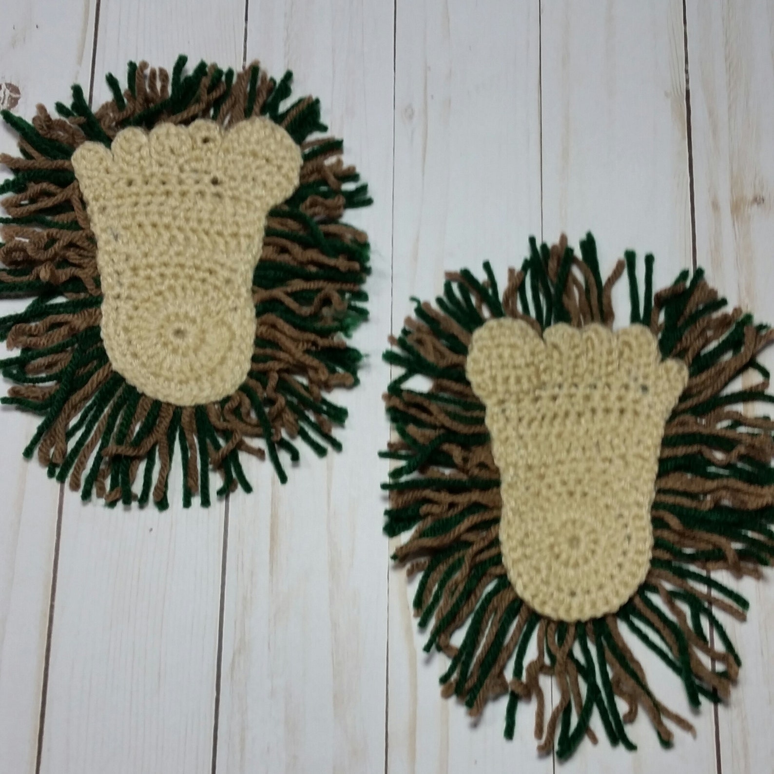 Bigfoot Footprints Applique / Crochet Bigfoot Footprint - Etsy