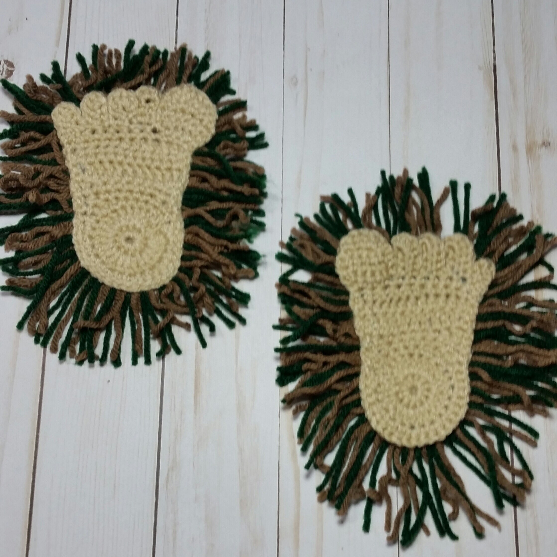Bigfoot Footprints Applique / Crochet Bigfoot Footprint - Etsy