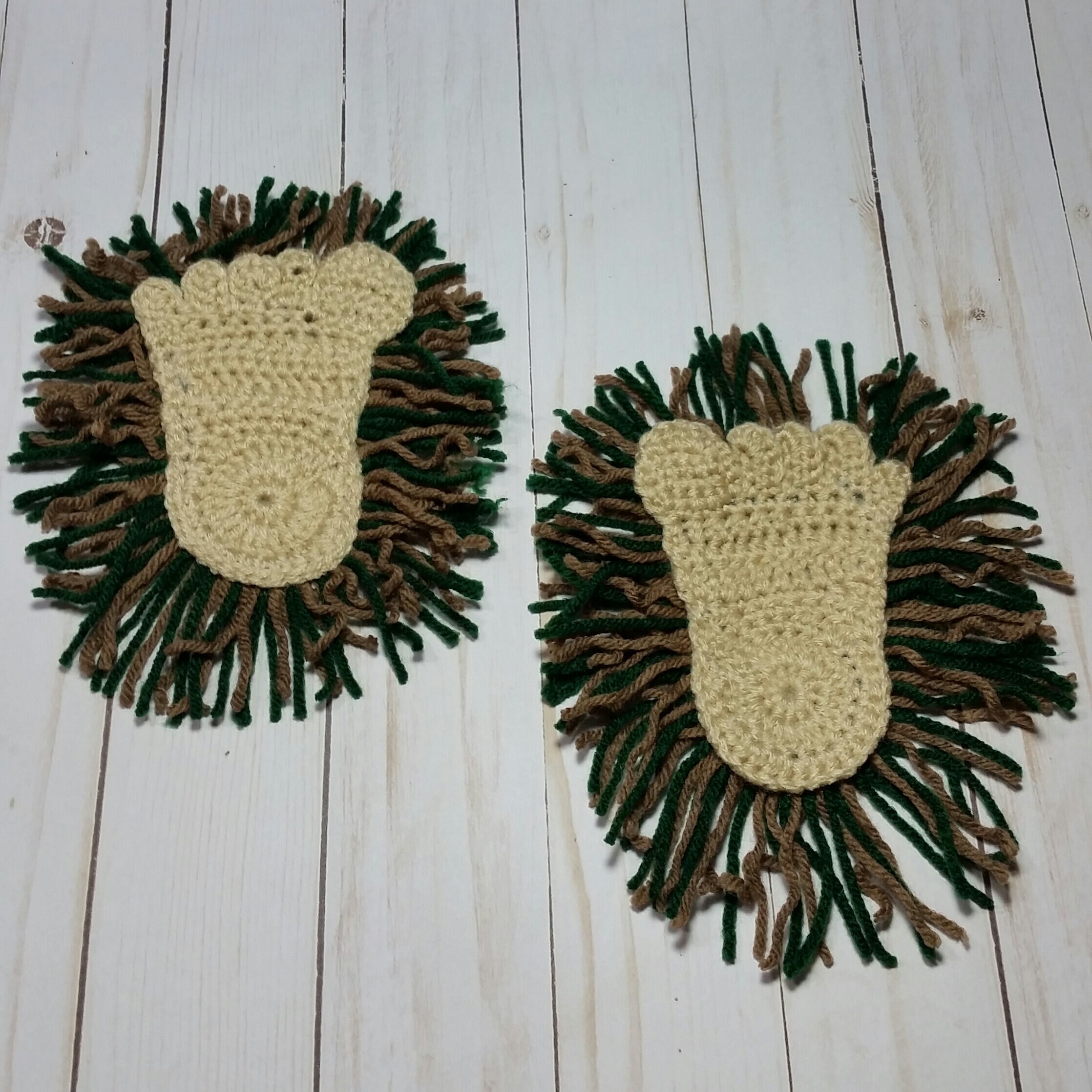 Bigfoot Footprints Applique / Crochet Bigfoot Footprint - Etsy