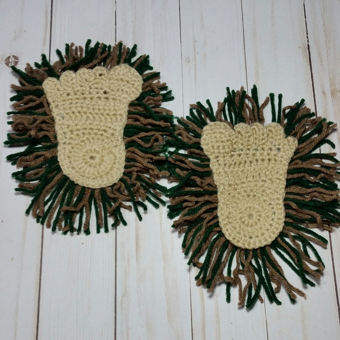 Bigfoot Footprints Applique / Crochet Bigfoot Footprint - Etsy
