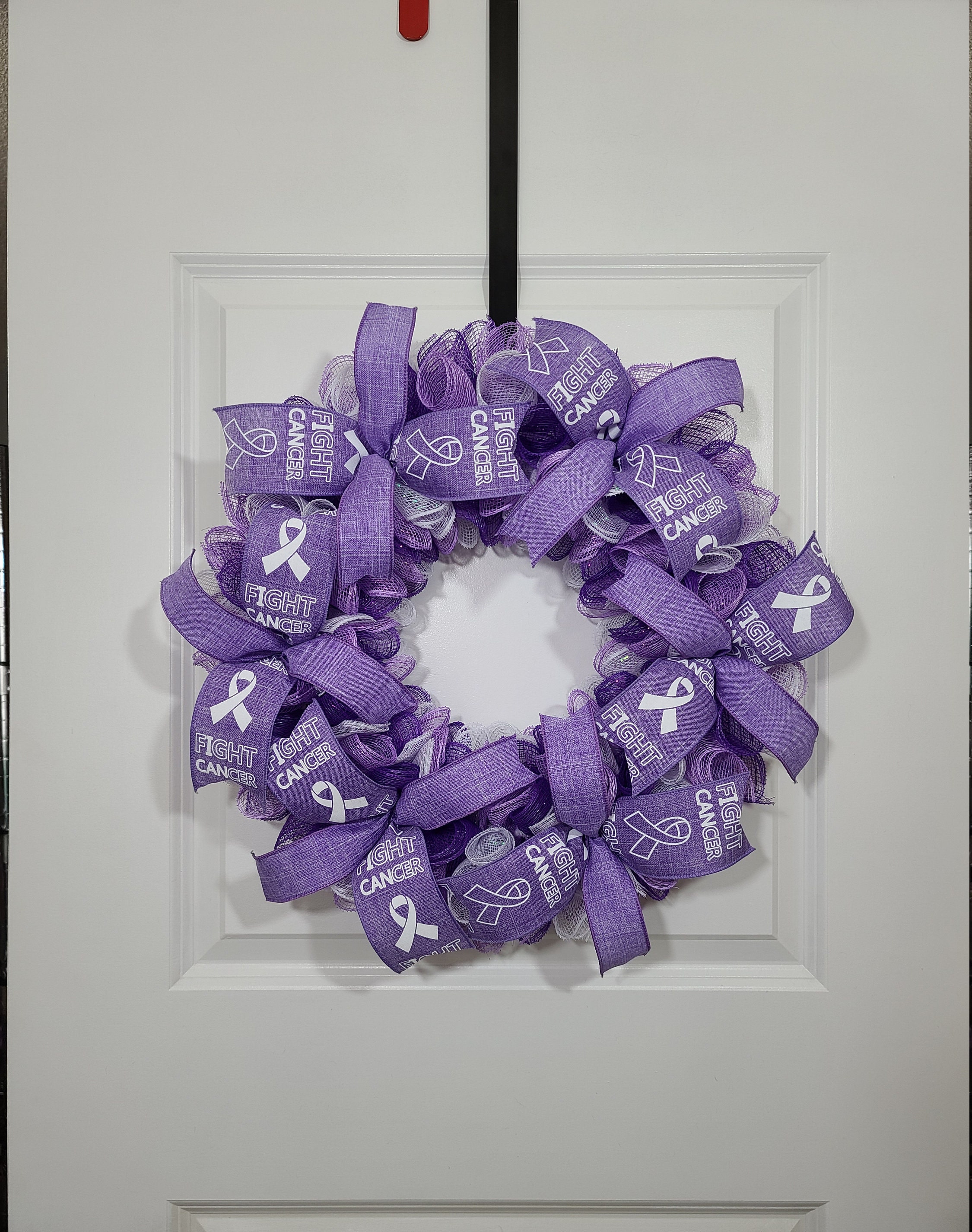 Cancer Wreath Cancer Awareness Wreath Purple Wreath Purple | Etsy