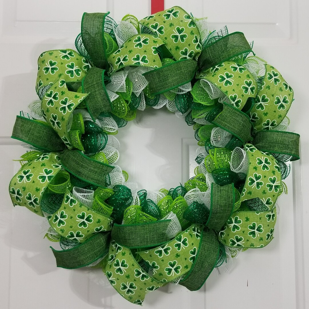 Shamrock Wreaths for St Patrick's Day, Saint Patrick's Day Wreath for ...