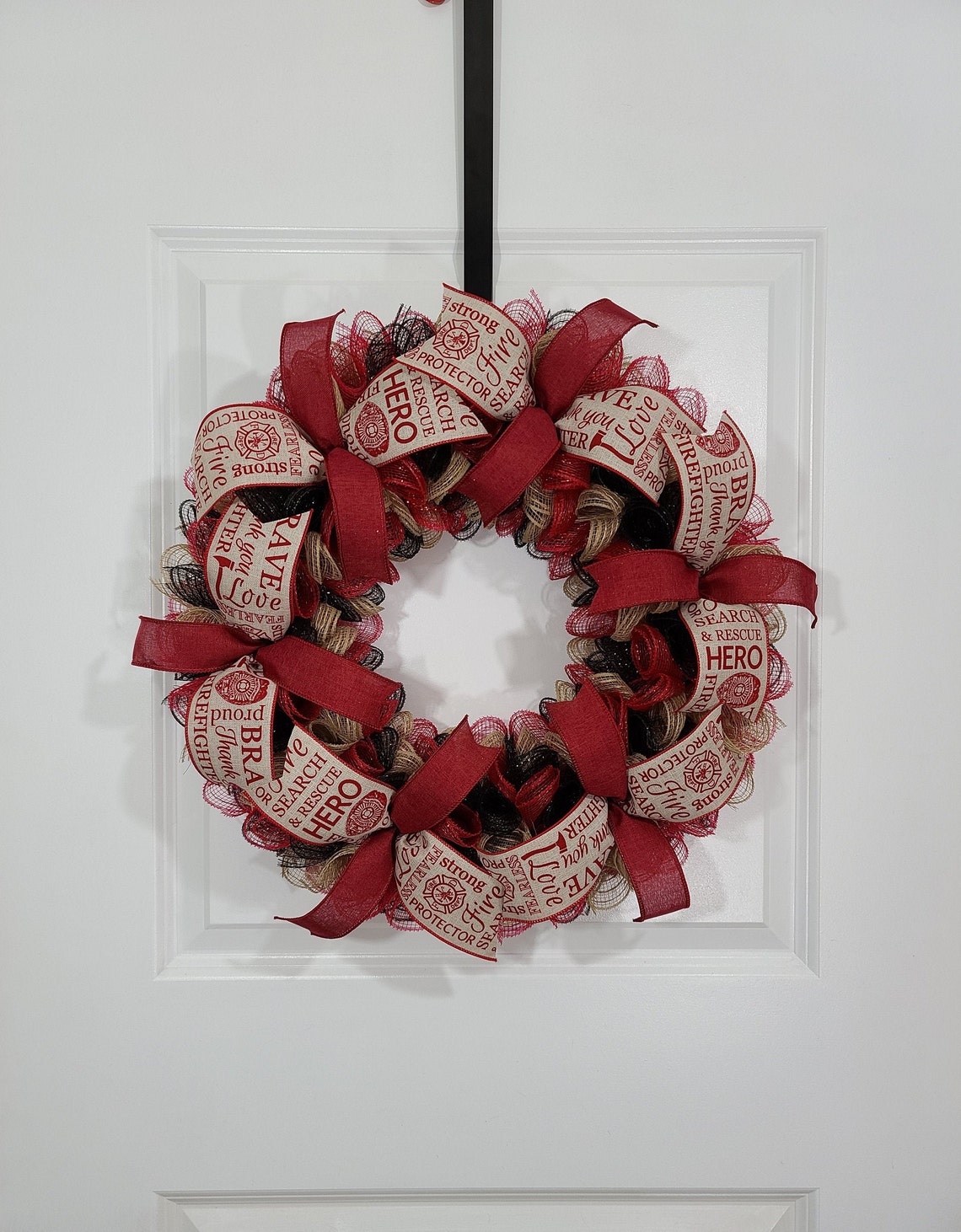 Firefighter Wreath Fire Station Wreath Fireman Retirement | Etsy