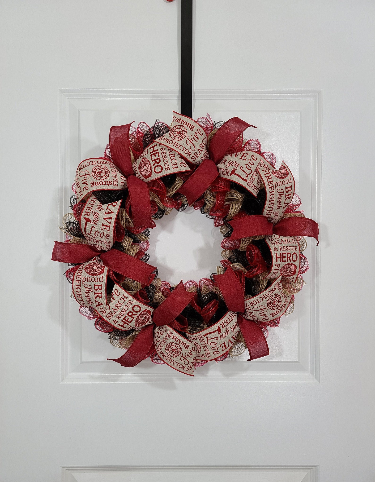 Firefighter Wreath Fire Station Wreath Fireman Retirement | Etsy