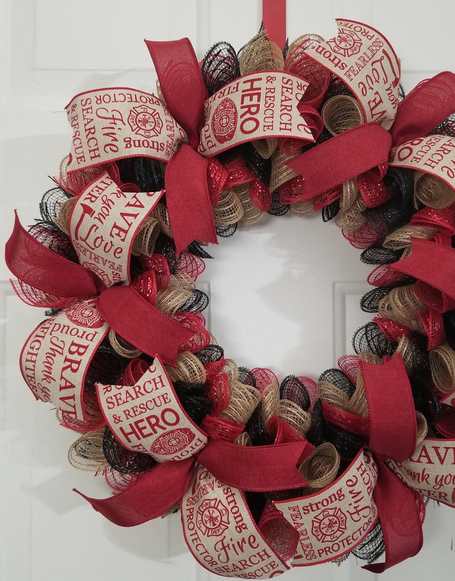 Firefighter Wreath Fire Station Wreath Fireman Retirement | Etsy