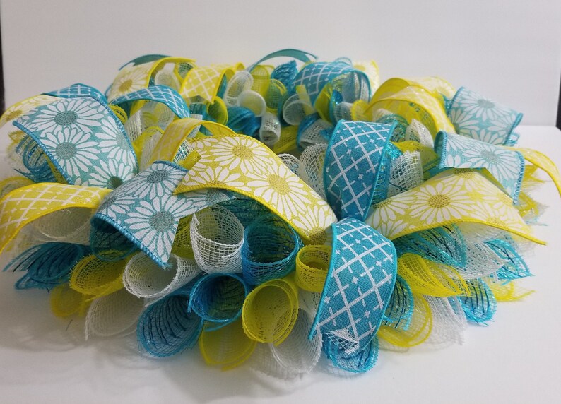 Blue Spring Wreath Spring Summer Wreath Summer Door Wreath - Etsy