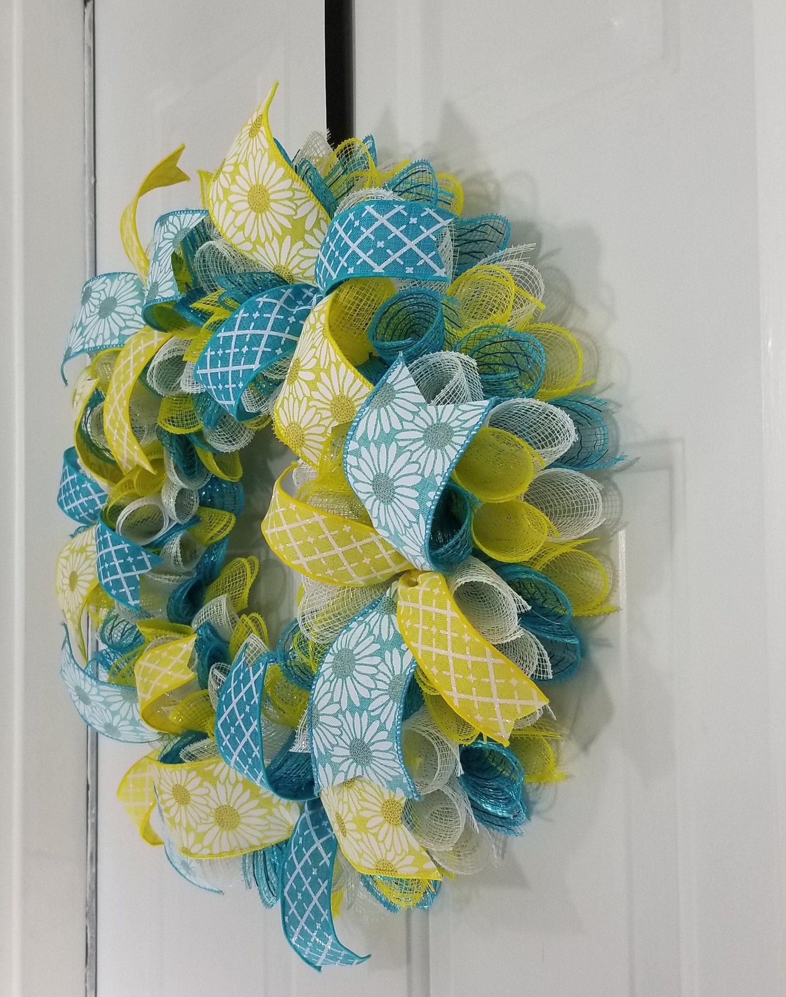 Blue Spring Wreath Spring Summer Wreath Summer Door Wreath - Etsy