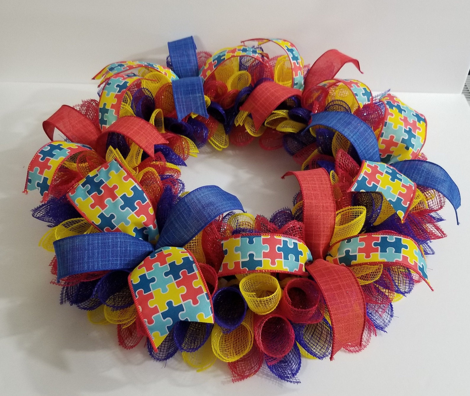 Autism Wreath Autism Awareness Wreath Autism Door Wreath - Etsy