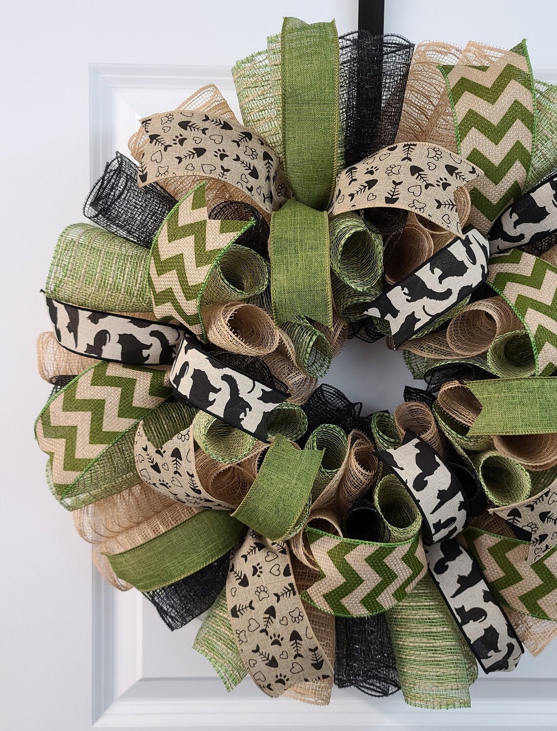 Cat Wreath Cat Door Wreath Cat Door Hanger Cat Themed - Etsy