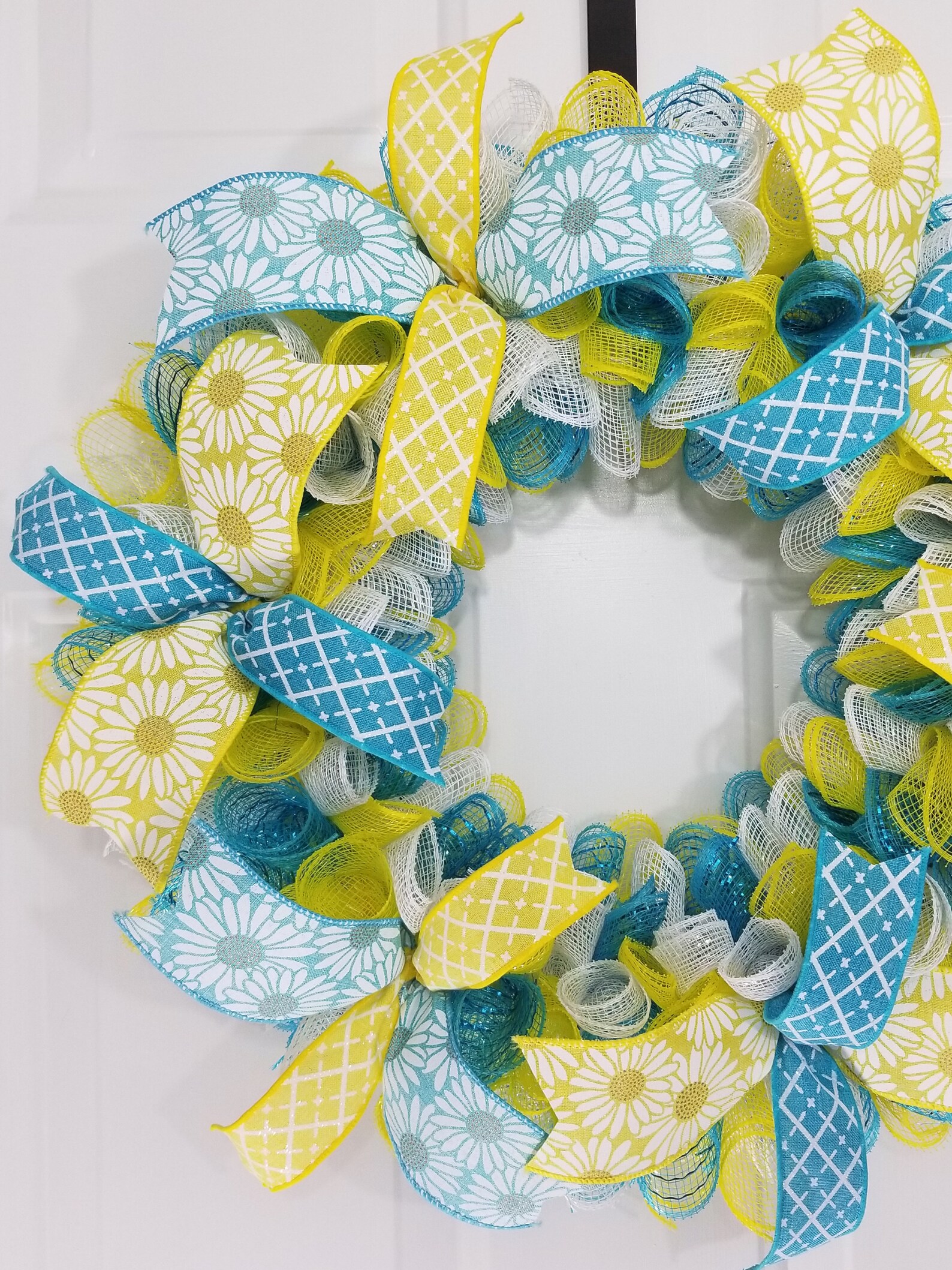 Blue Spring Wreath Spring Summer Wreath Summer Door Wreath - Etsy