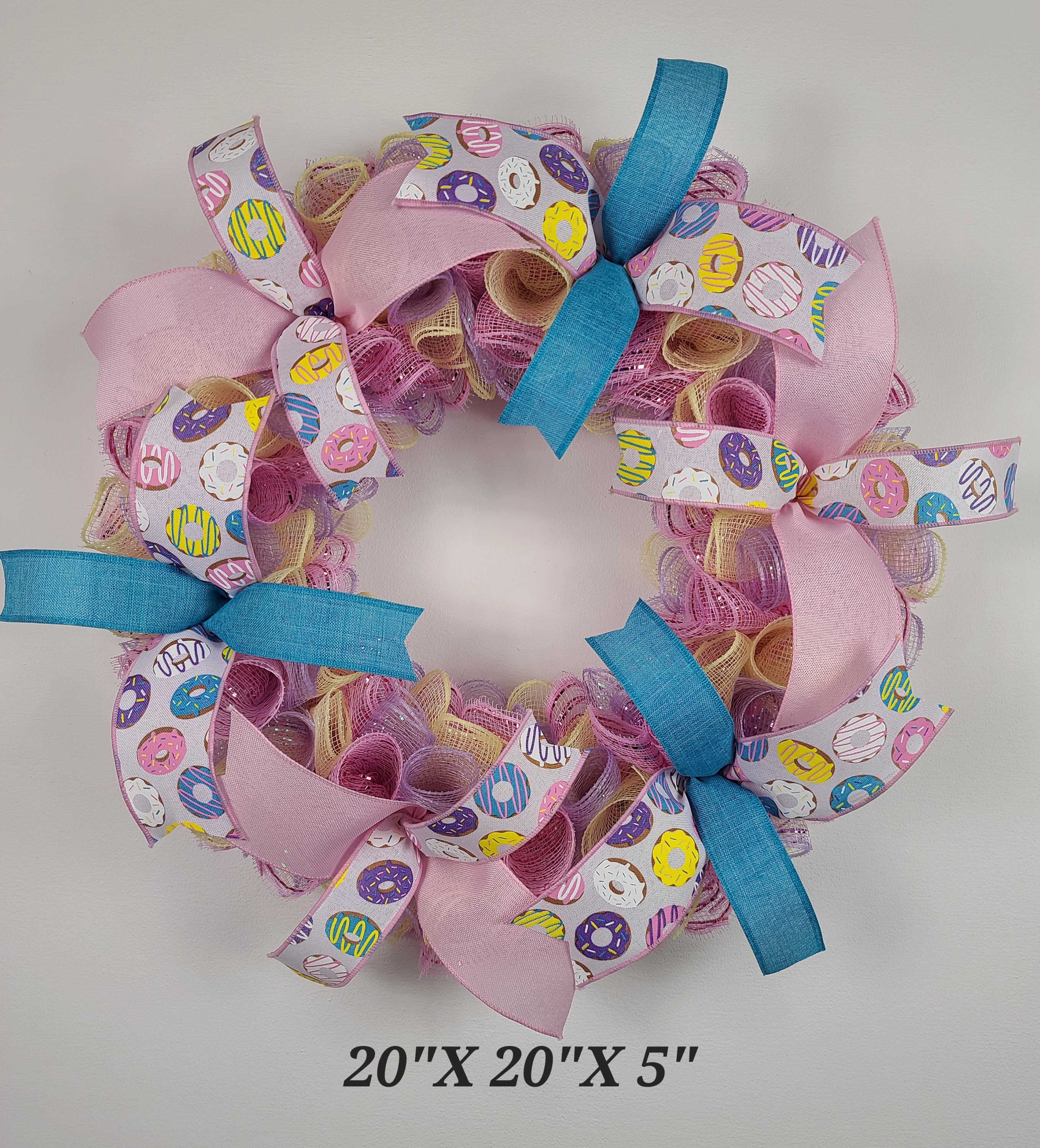 Donut Wreath, Donut Decorations, Birthday Party Decoration, Donut ...