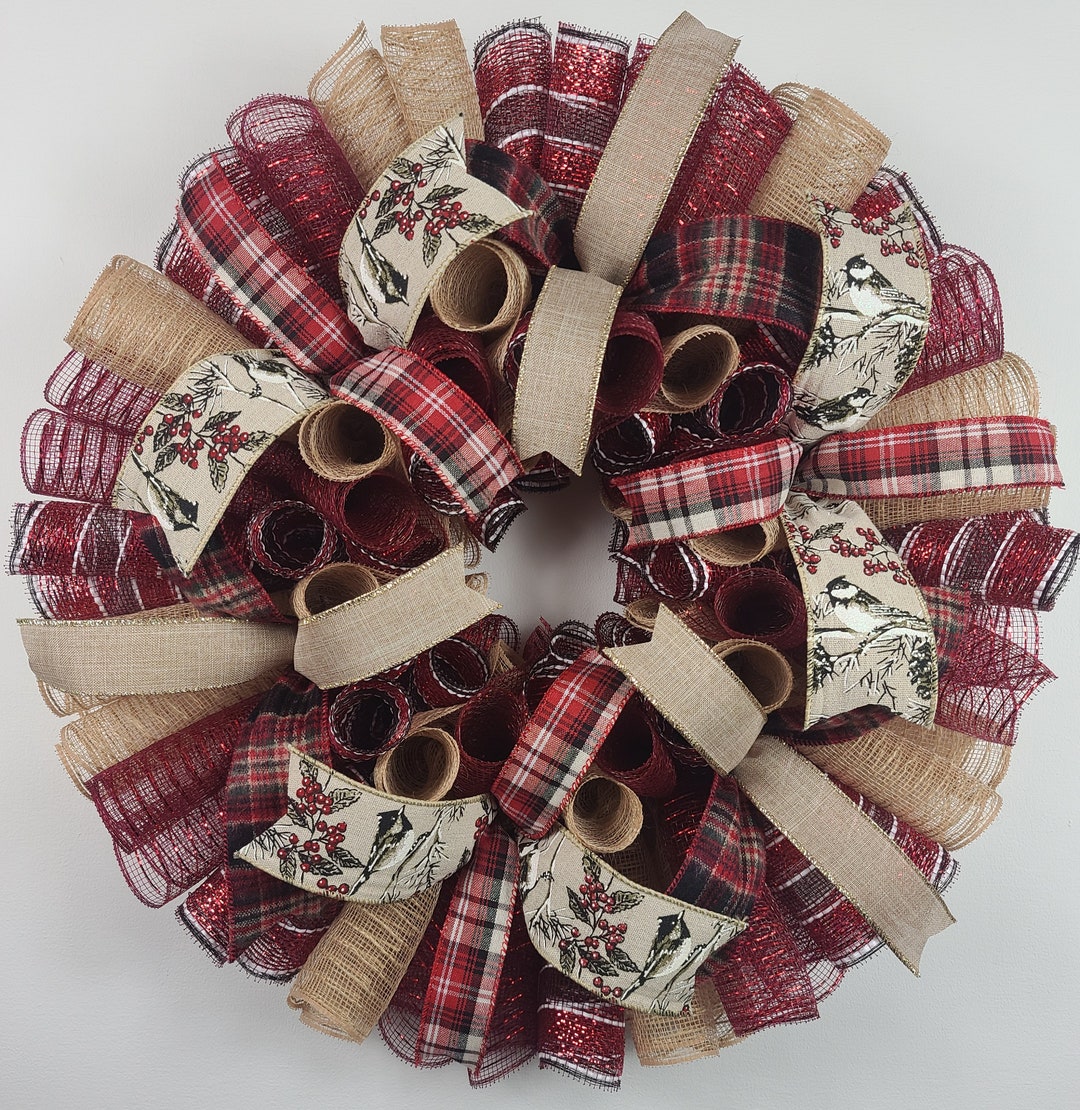 Winter Front Door Wreaths, Winter Themed Door Decor, Winter Buffalo ...