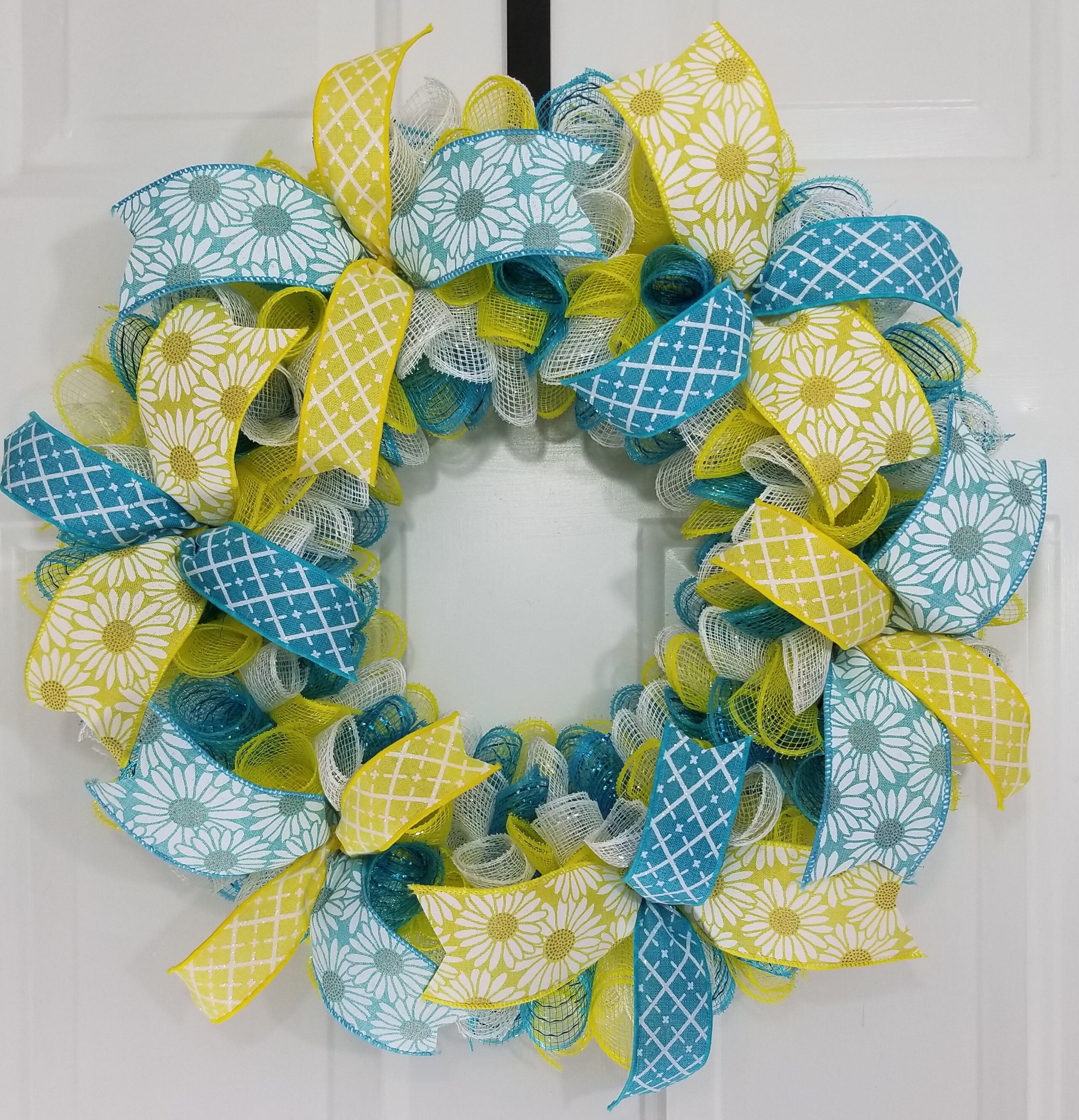 Blue Spring Wreath Spring Summer Wreath Summer Door Wreath | Etsy