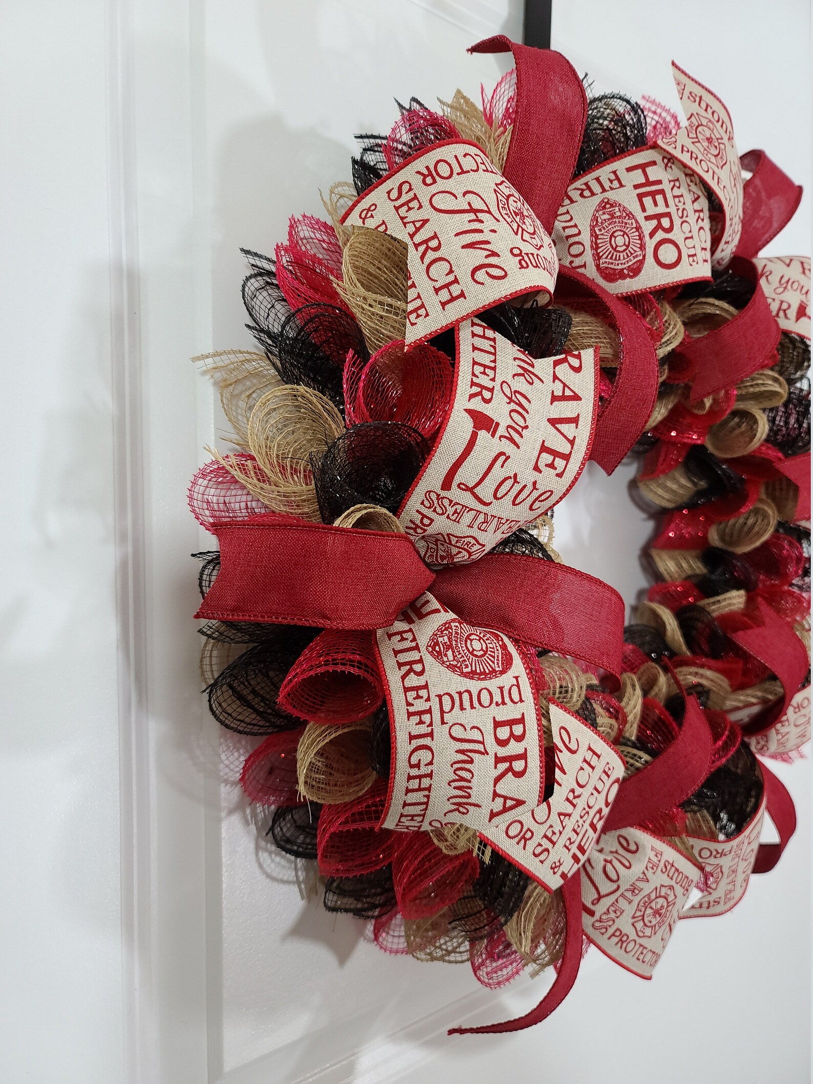 Firefighter Wreath Fire Station Wreath Fireman Retirement | Etsy