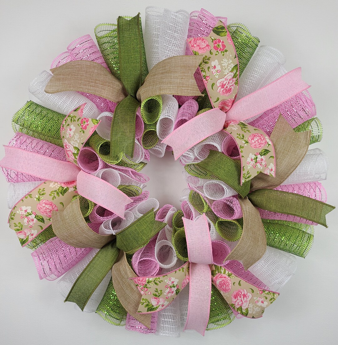 Farmhouse Spring Wreaths for Front Door, Country Springtime Home Decor ...