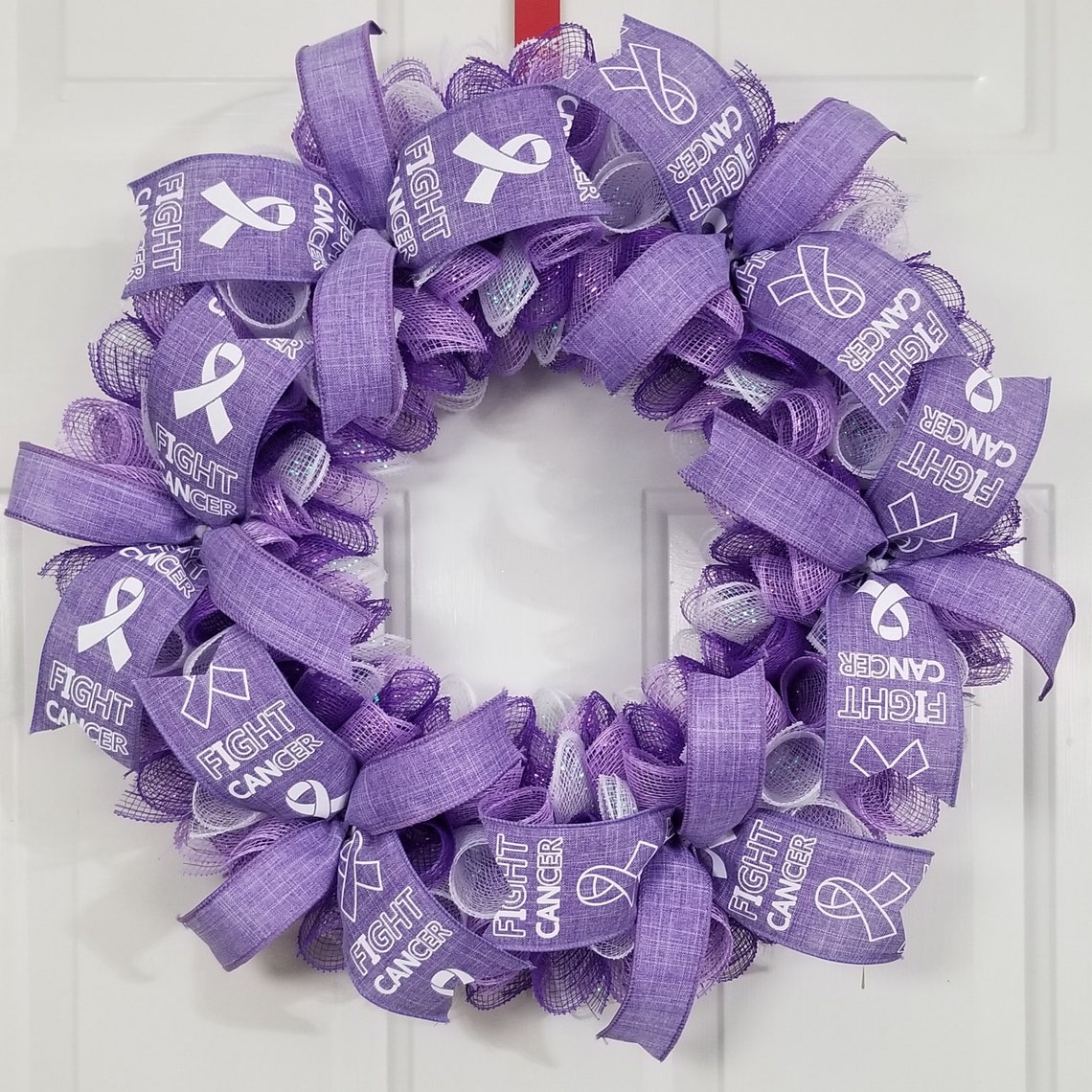 Cancer Wreath Cancer Awareness Wreath Purple Wreath Purple | Etsy
