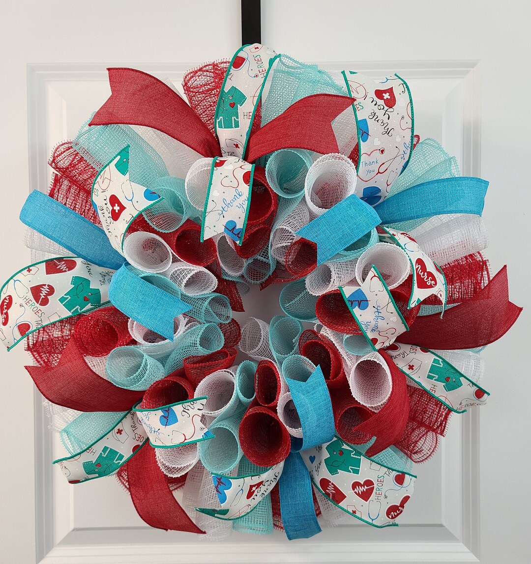 Nurse Wreath, Healthcare Workers Themed Wreath, Healthcare Heroes ...
