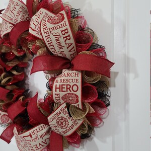 Firefighter Wreath Fire Station Wreath Fireman Retirement - Etsy